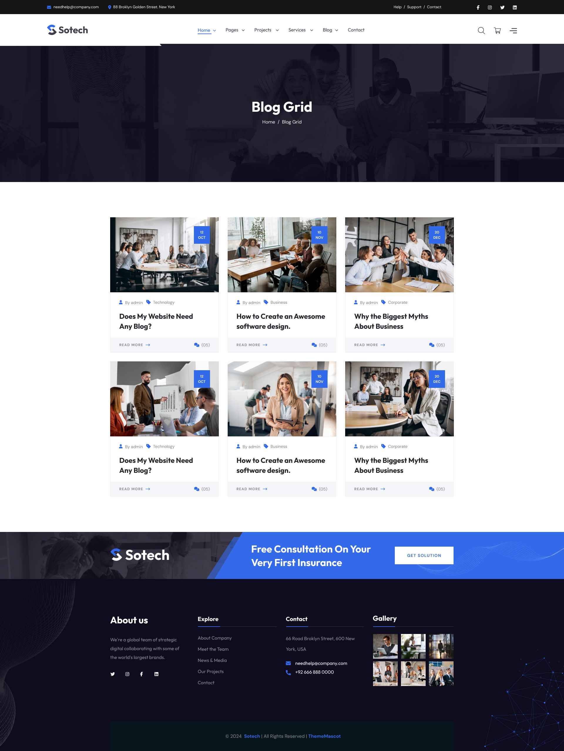 Sotech - Technology & IT Solutions Figma Template by thimshop | ThemeForest